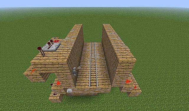 Redstone secret rail entrance Minecraft Map