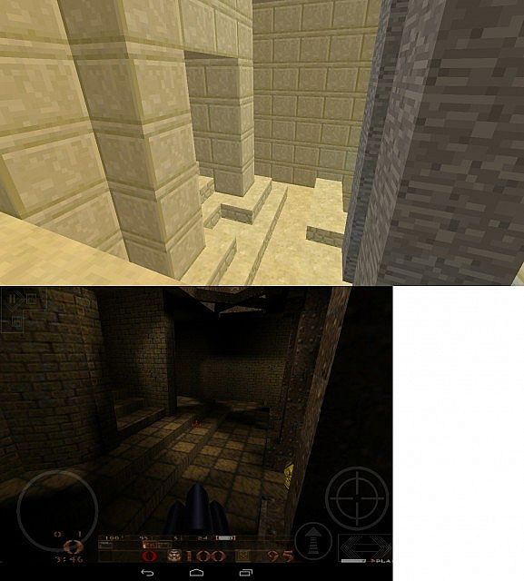 Quake 1 DM 4-6 Minecraft Map