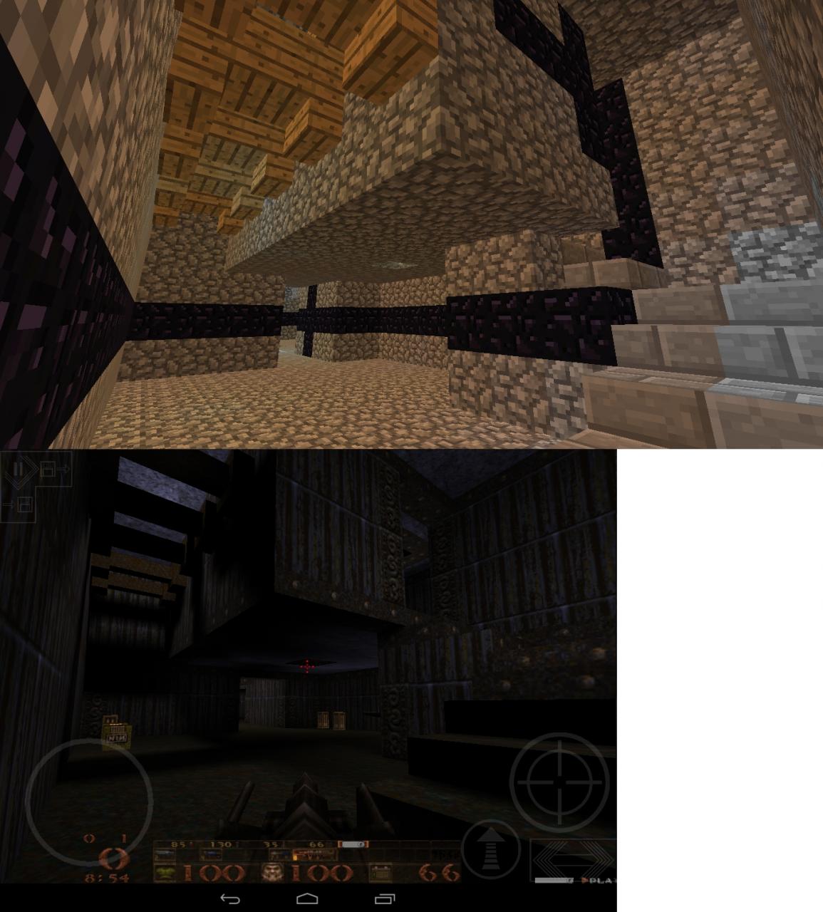 Quake 1 DM 4-6 Minecraft Map