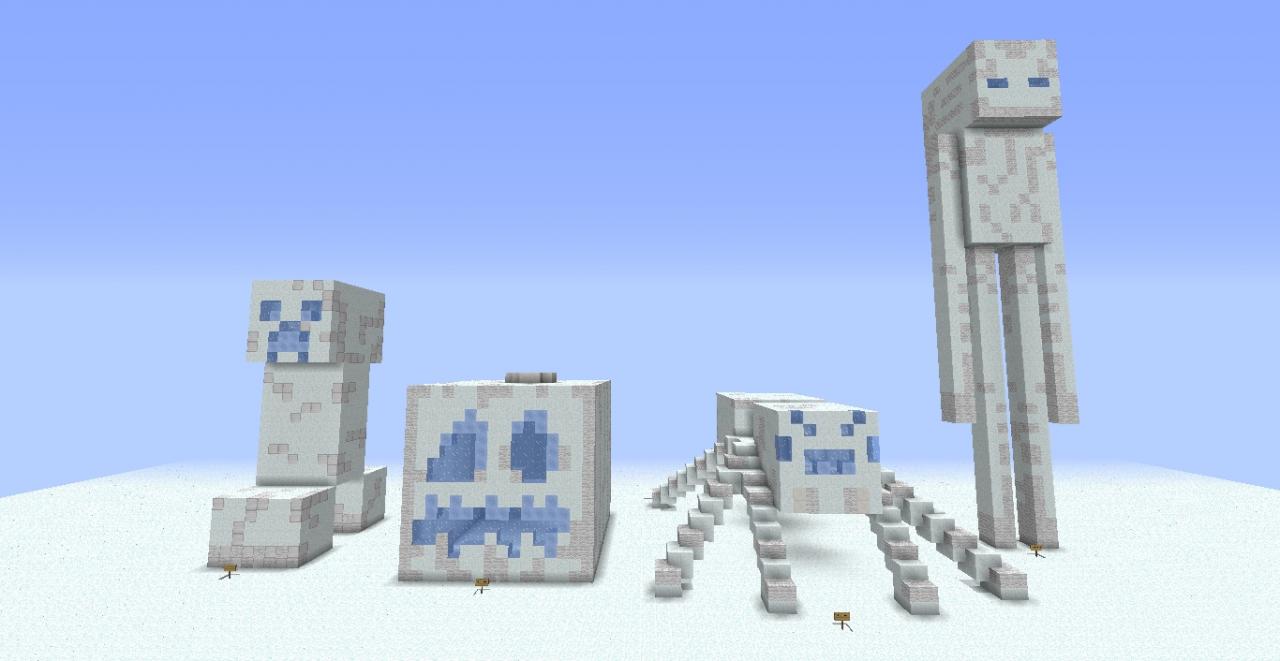 Giant Snow Mobs! (VERY detailed) Minecraft Map
