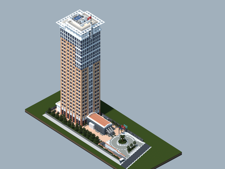 Tekfen Tower - Istanbul Turkiye (1:2 scale) Minecraft Map