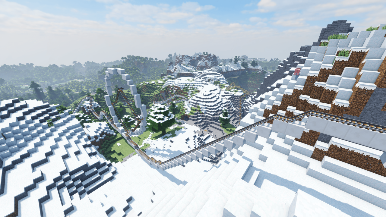 Winter - Large roller coaster Minecraft Map