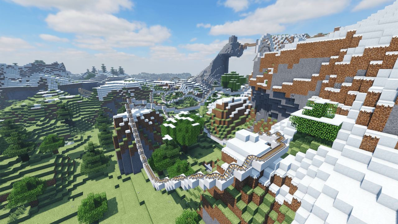 Winter - Large roller coaster Minecraft Map