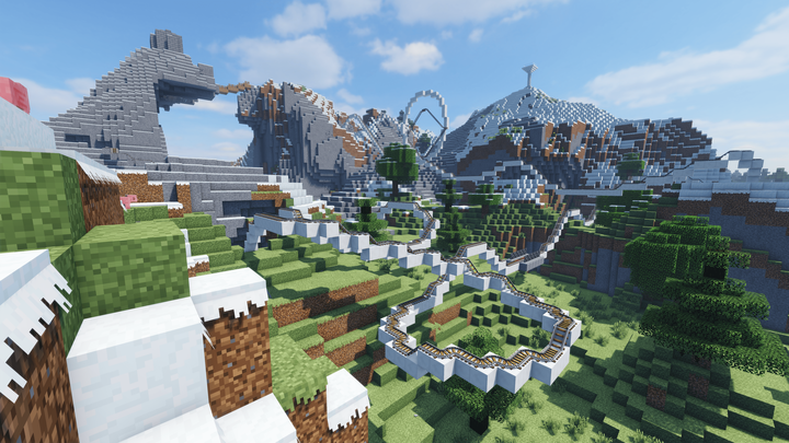 Winter - Large roller coaster Minecraft Map