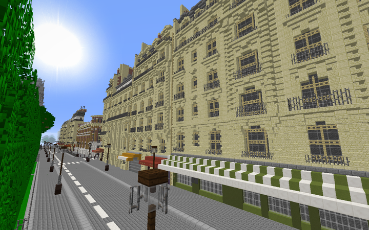 Notre Dame de Paris and its surroundings, 2:1 Scale Minecraft Map