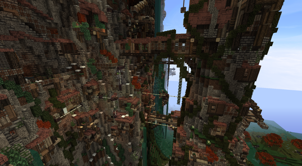 Weeping Mountain - A City on the Side of a Mountain Minecraft Map