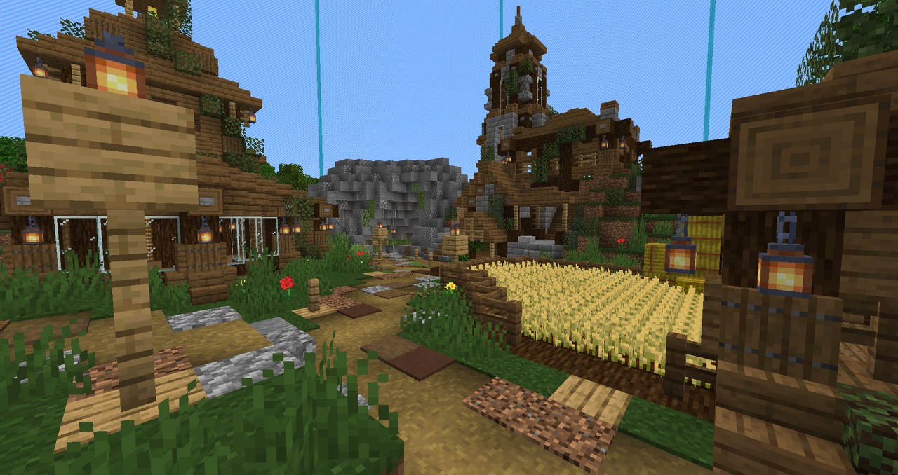 Hub Town Minecraft Map