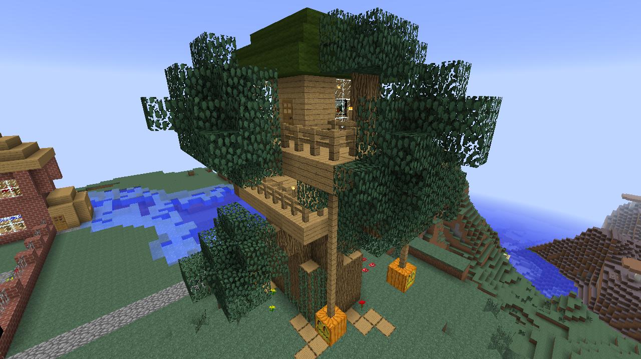 Island with village, tree house and Castle MAP DOWNLOAD Minecraft Map