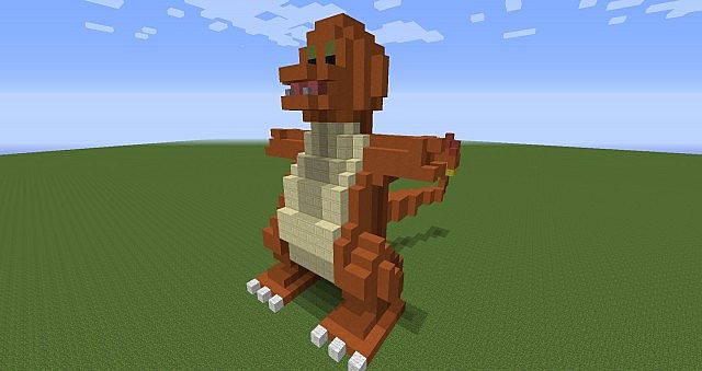 Charmander 3D Art Minecraft Map