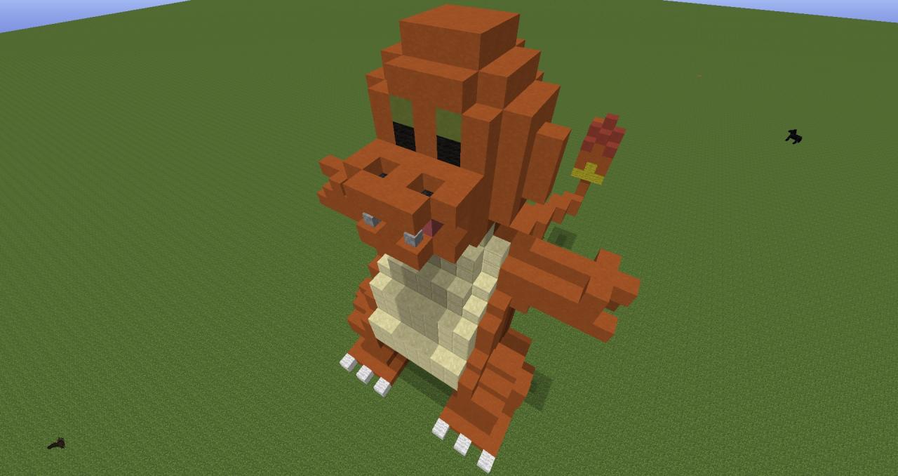 Charmander 3D Art Minecraft Map