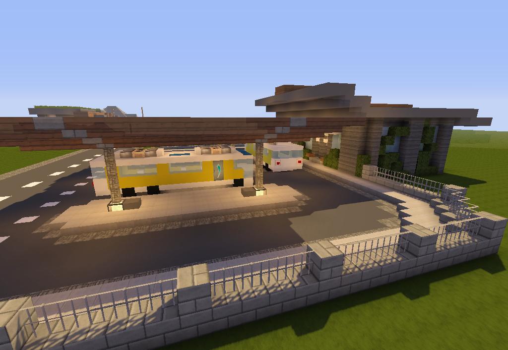 Modern bus station Minecraft Map