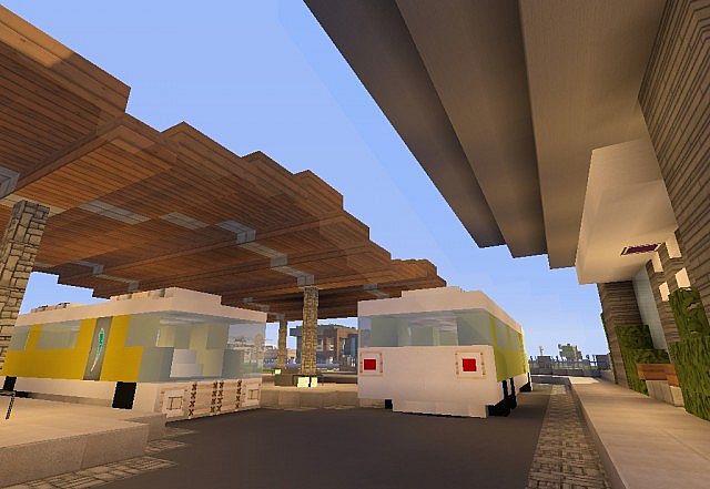 Modern bus station Minecraft Map