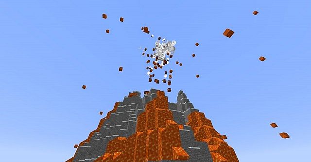 Real Erupting Volcano in Minecraft! Minecraft Map