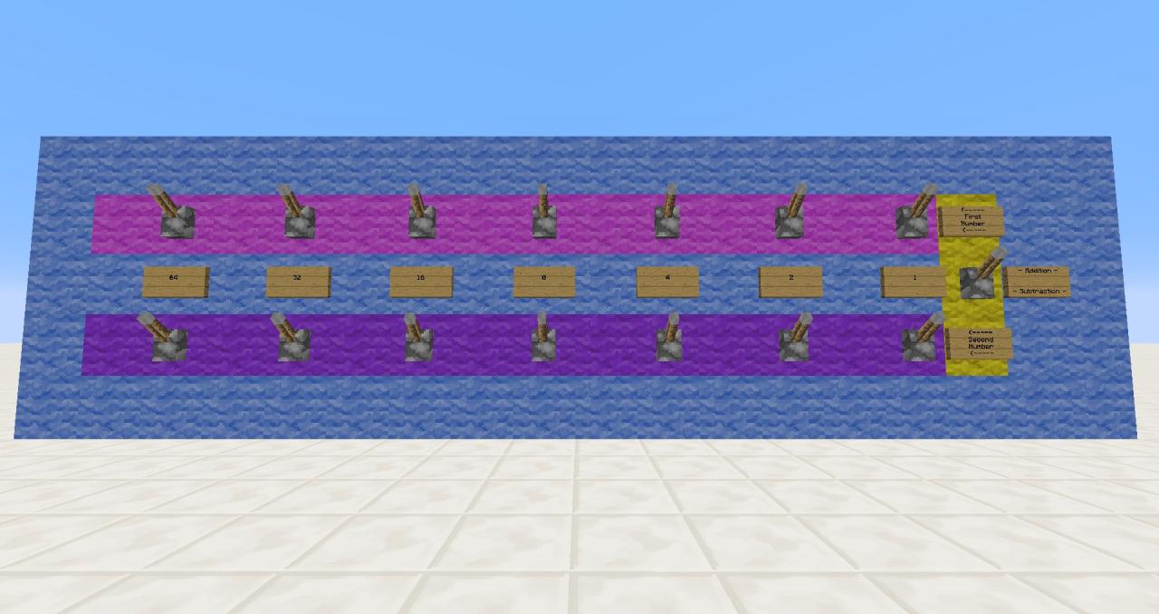 Binary Calculator 3.2 - Now with User-friendly Input. Minecraft Map