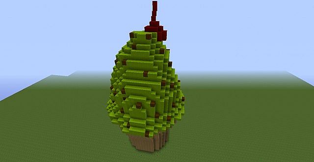 Giant Mint Ice Cream Cone Minecraft Map