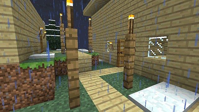 The Library, Desert Tower, and Icey Village Minecraft Map