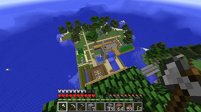 self sufficient farm (on a private island) Minecraft Map