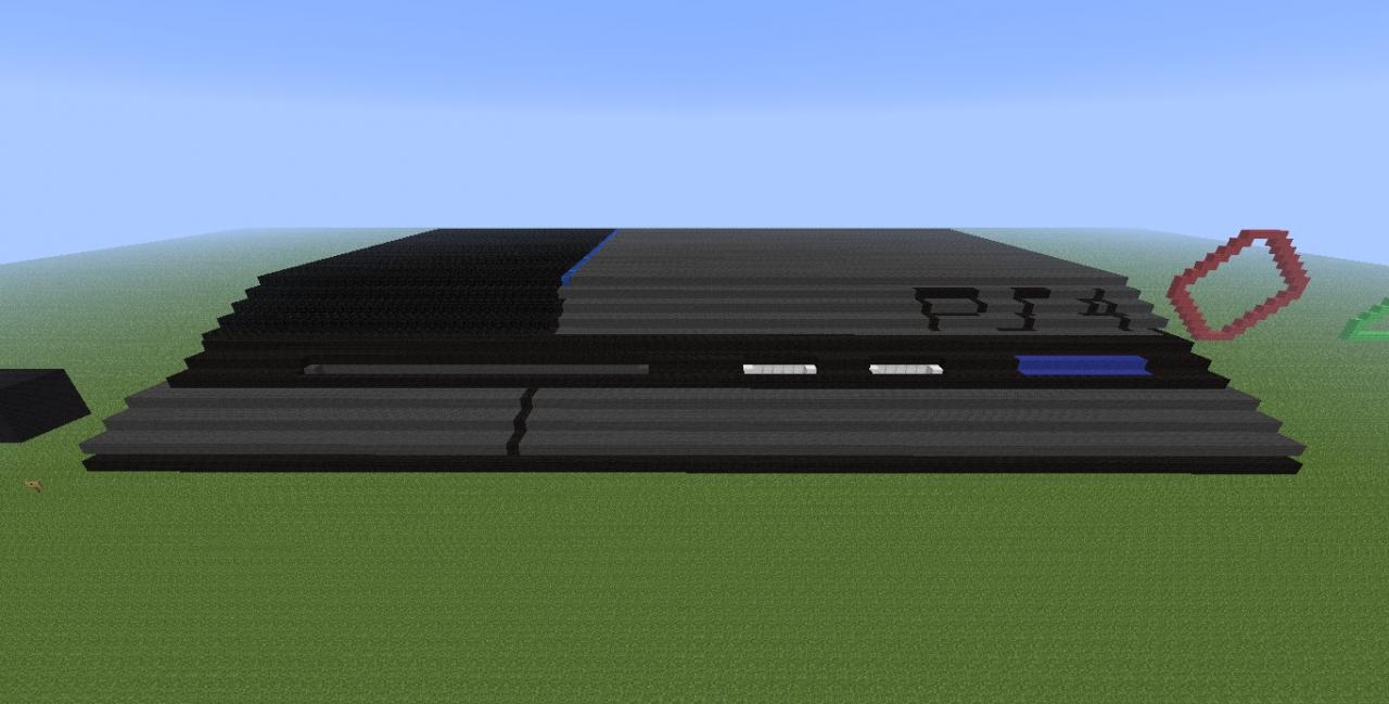 PlayStation 4, PlayStation Camera and Controller shapes Minecraft Map