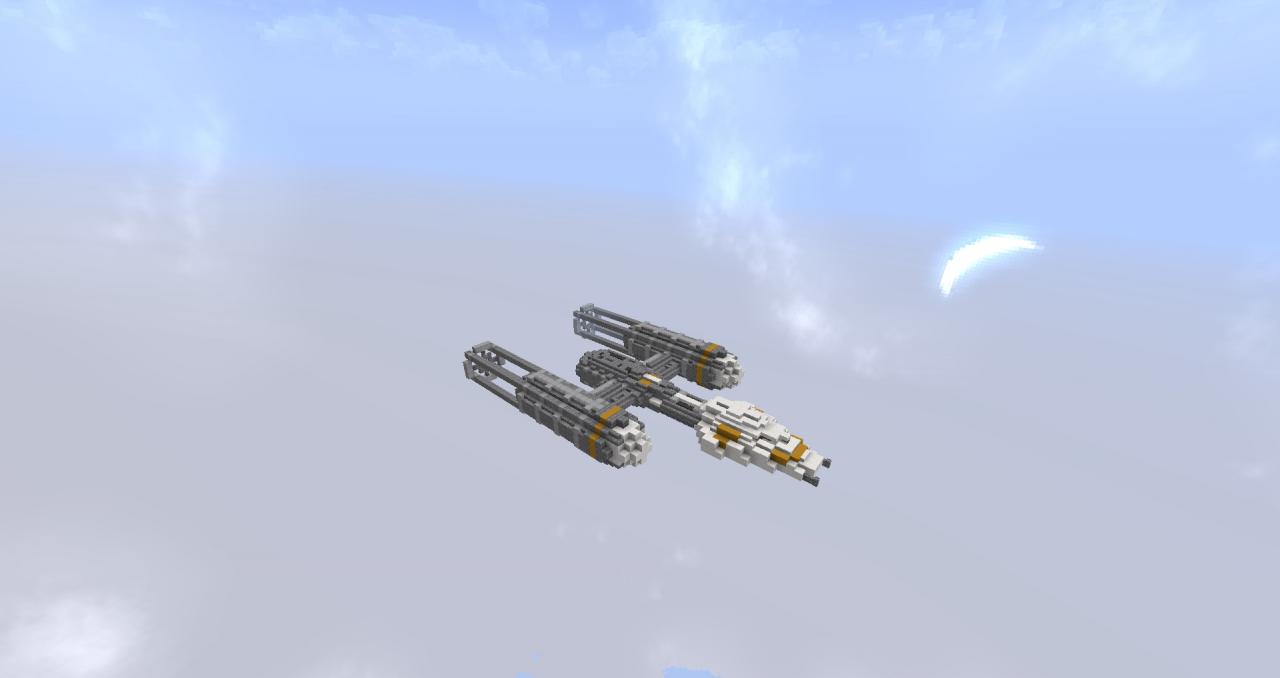 Y-wing starfighter Minecraft Map