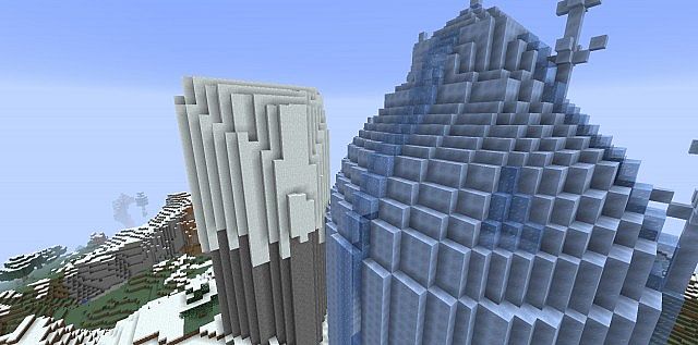 Elsa's Ice Palace from Frozen Minecraft Map