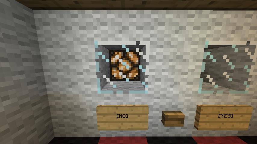 Random Yes / No answering redstone machine Minecraft Map