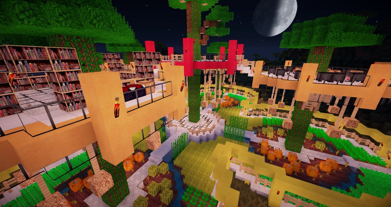 Epic Farm Base Treehouse Download Minecraft Map