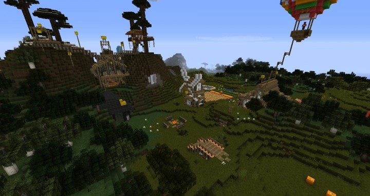 Medium Sized Survival Town Minecraft Map