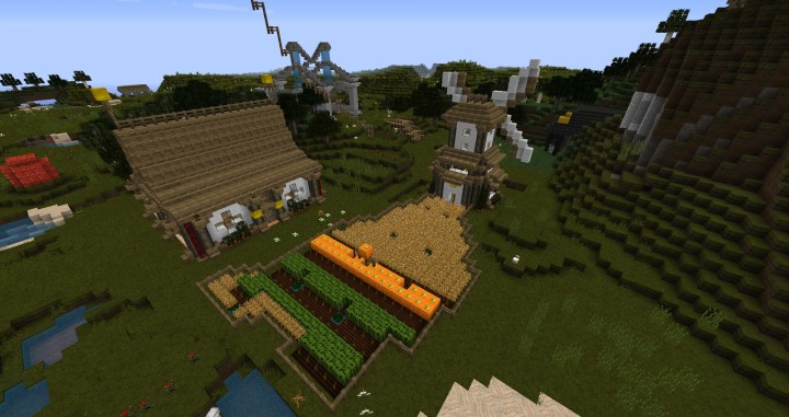 Medium Sized Survival Town Minecraft Map