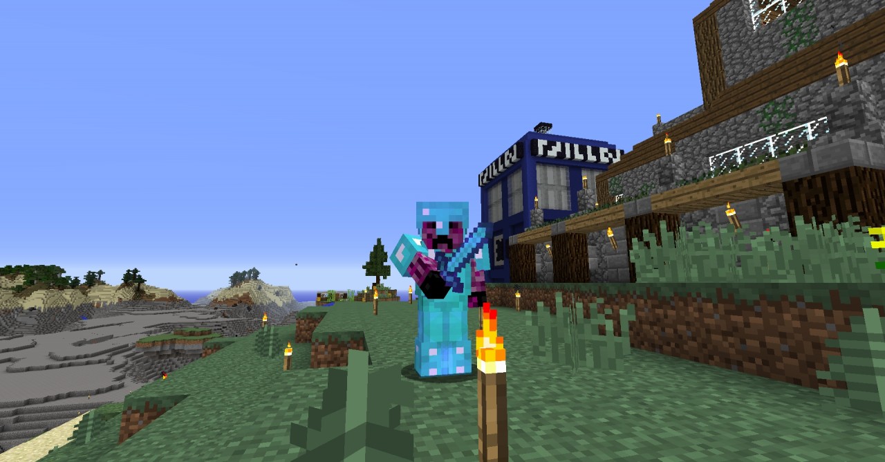 Giant Survivial Built TARDIS Minecraft Map