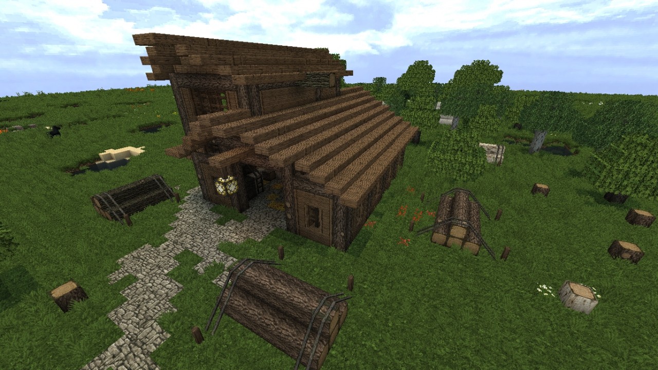 Littlle sawmill with lumber camp Minecraft Map
