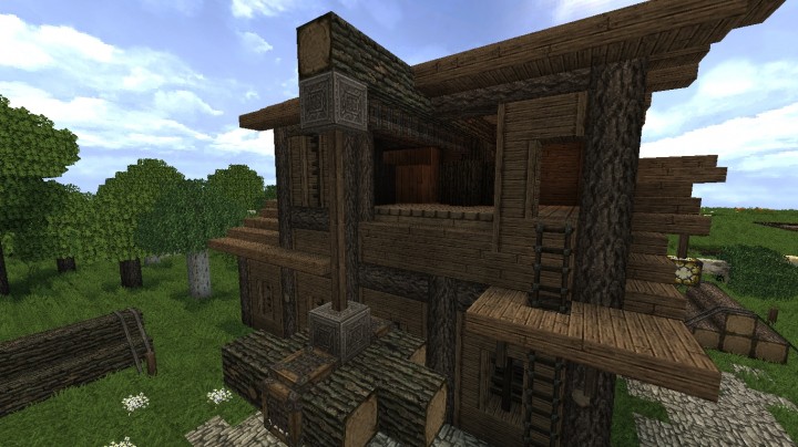 Littlle sawmill with lumber camp Minecraft Map