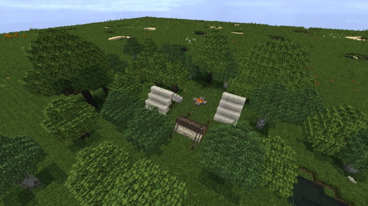 Littlle sawmill with lumber camp Minecraft Map