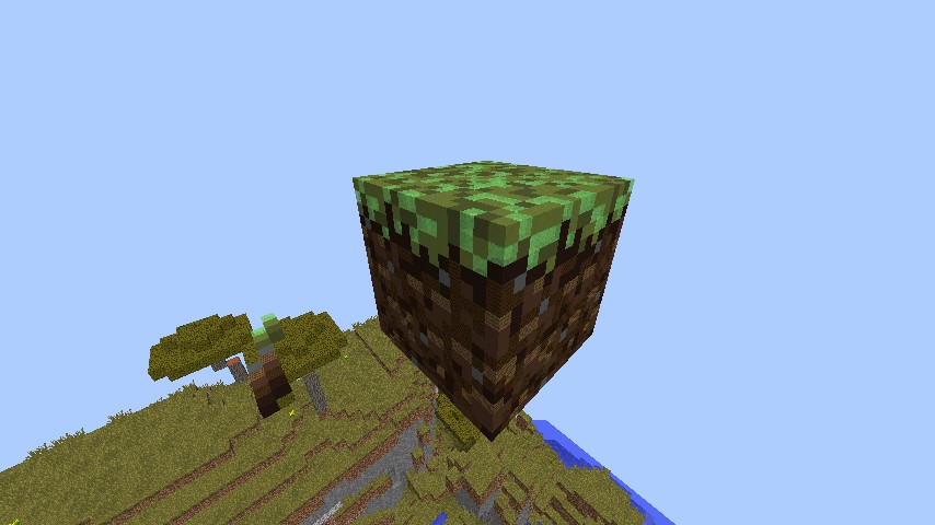 Giant 16x16 Hand Made Grass Block Minecraft Map