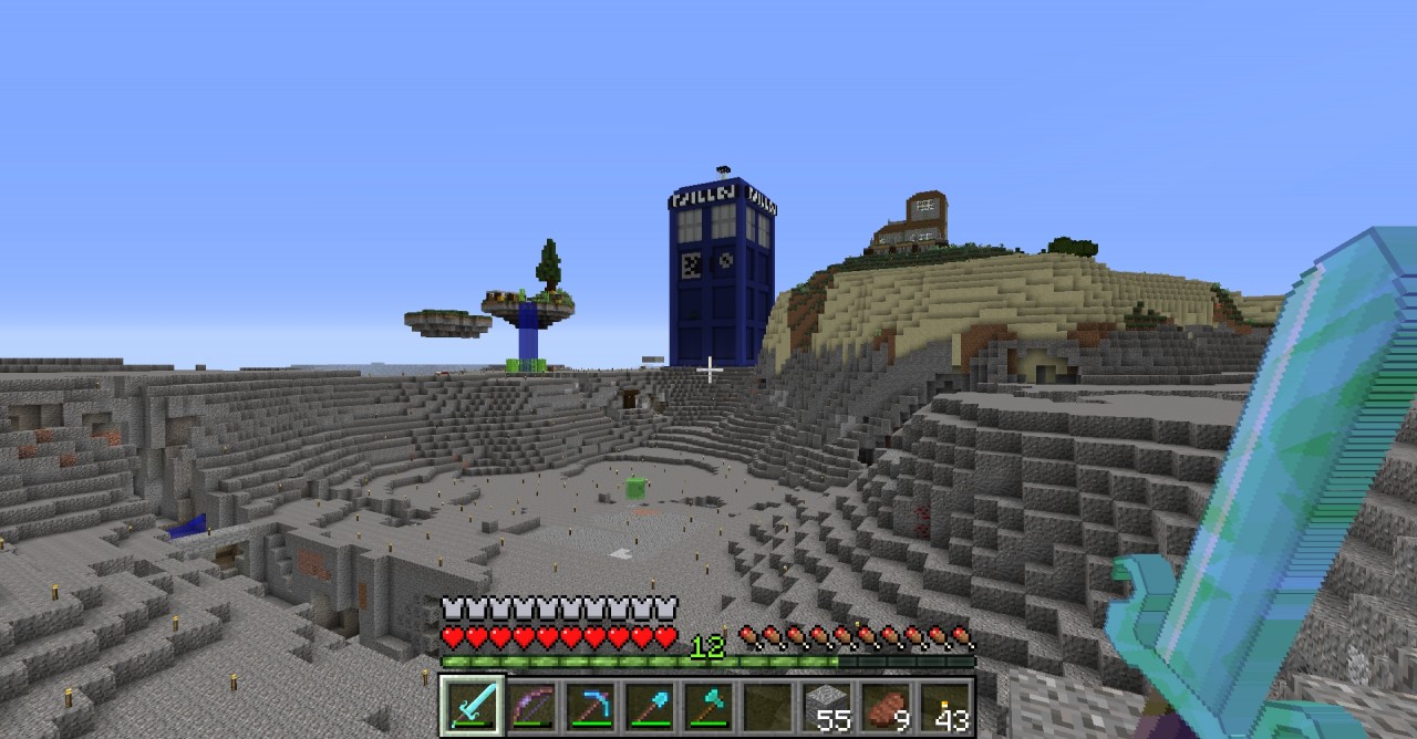 Giant Survivial Built TARDIS Minecraft Map