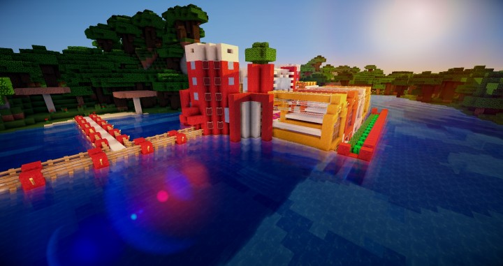 Semi Underwater Modern Farm Base Download Minecraft Map