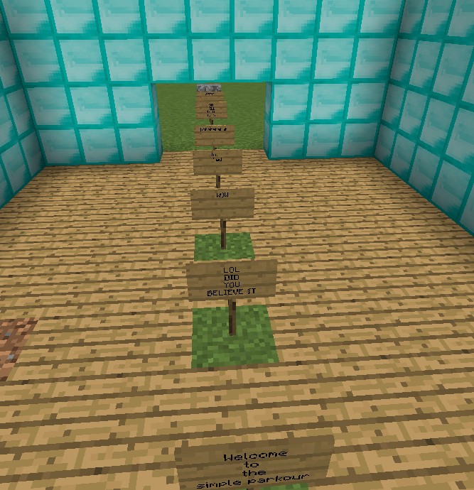 The Simple Parkour Minecraft Map