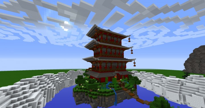 Japanese Element Temple Minecraft Map