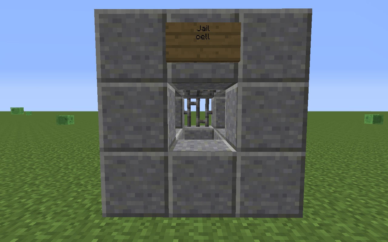 Jail cell with piston mechanism Minecraft Map