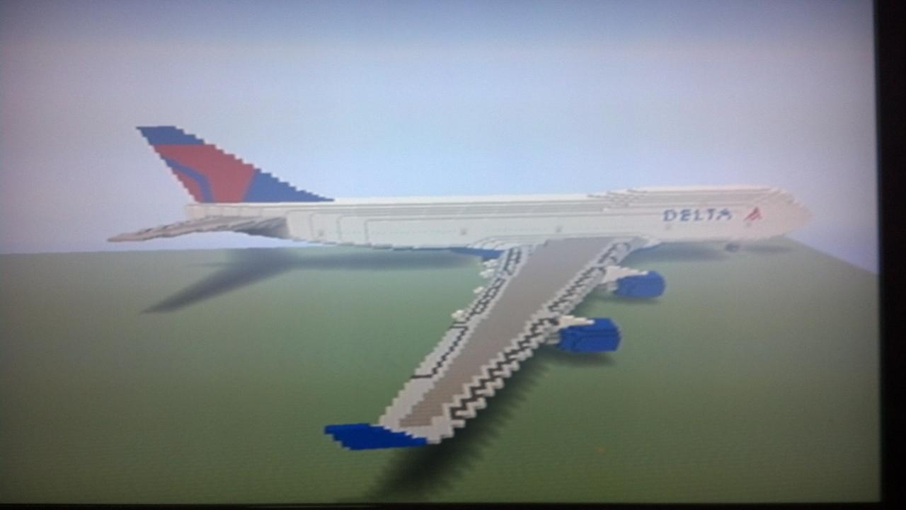 boeing 747-400 Delta Airlines Minecraft Map