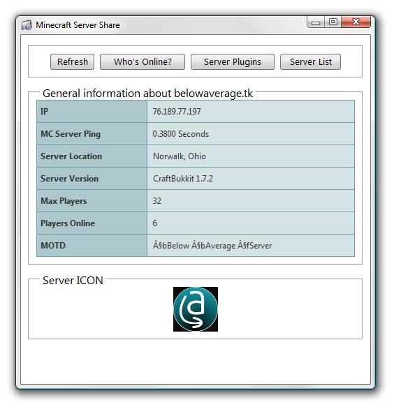 Minecraft Server Share (Advanced Server Information List) Minecraft Mod
