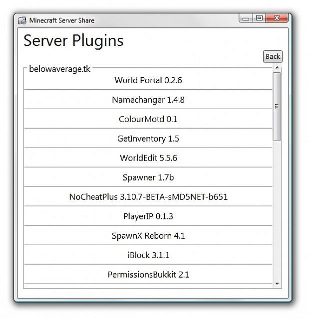 Minecraft Server Share (Advanced Server Information List) Minecraft Mod