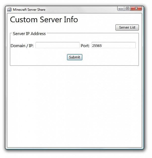 Minecraft Server Share (Advanced Server Information List) Minecraft Mod