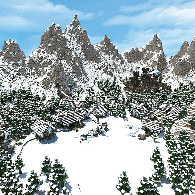 Servina Snowvalley & Castle (Winterspecial) Minecraft Map