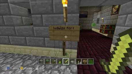 Ludwigs fortress lair and scrubby land village and mine. Minecraft Map