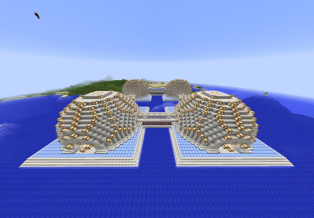 Simple 4 Dome Spawn Portal Minecraft Map