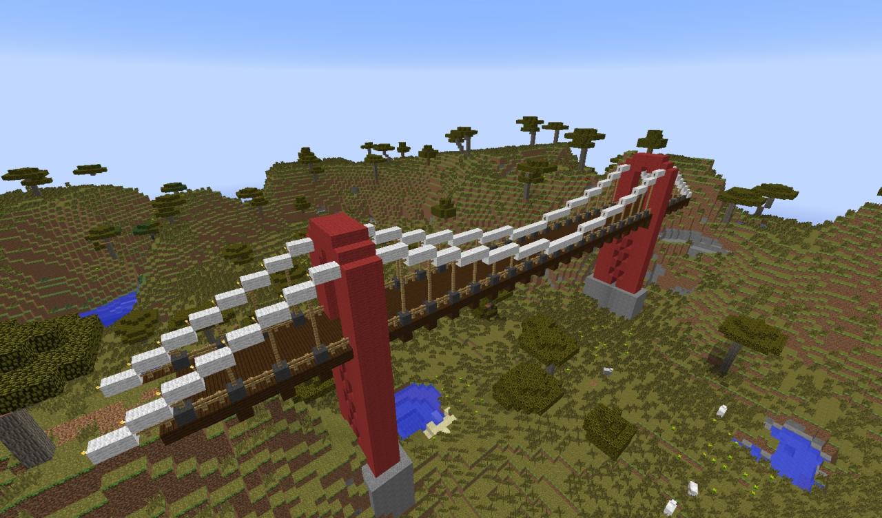 Suspension Bridge Minecraft Map