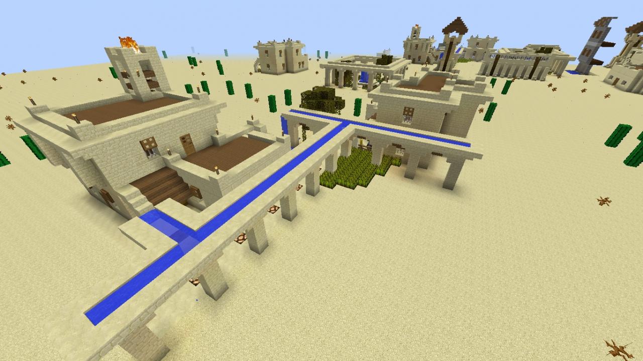 Small desert village Minecraft Map