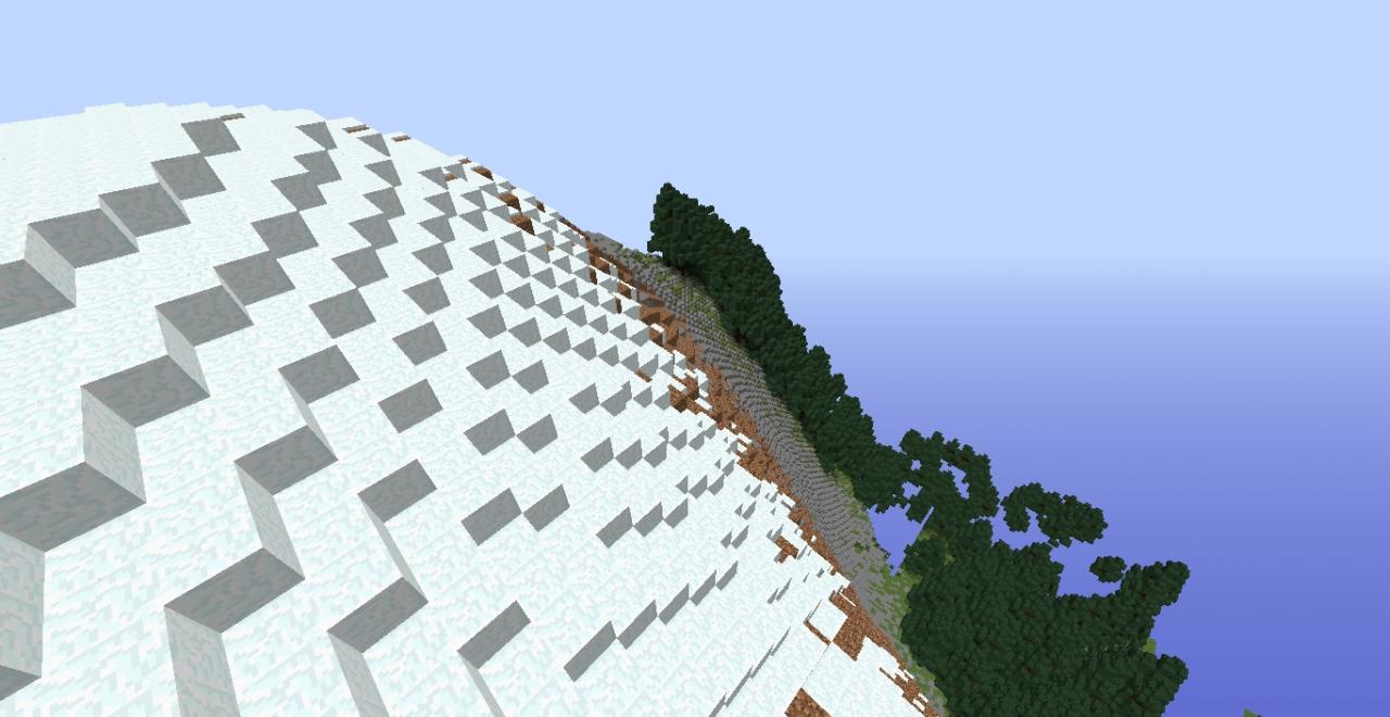 Cool Mountain And Trees (a space to build city!) Minecraft Map
