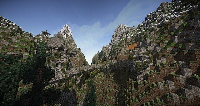 [Timelapse] Fantasy Mountain Pass Minecraft Map