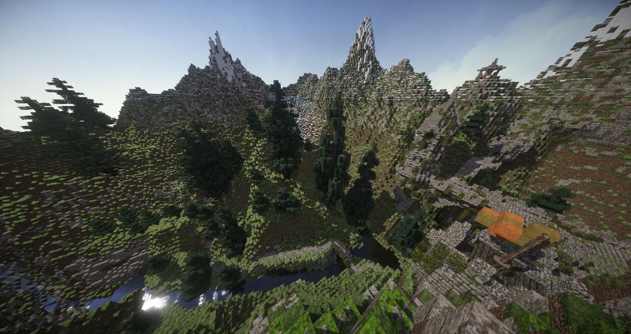 [Timelapse] Fantasy Mountain Pass Minecraft Map